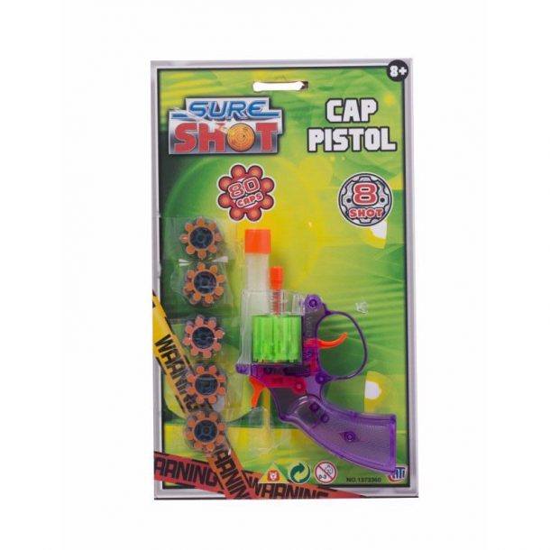 Sure Shot 8 Ring Cap Pistol & 80 Shot Caps | READY TO PLAY