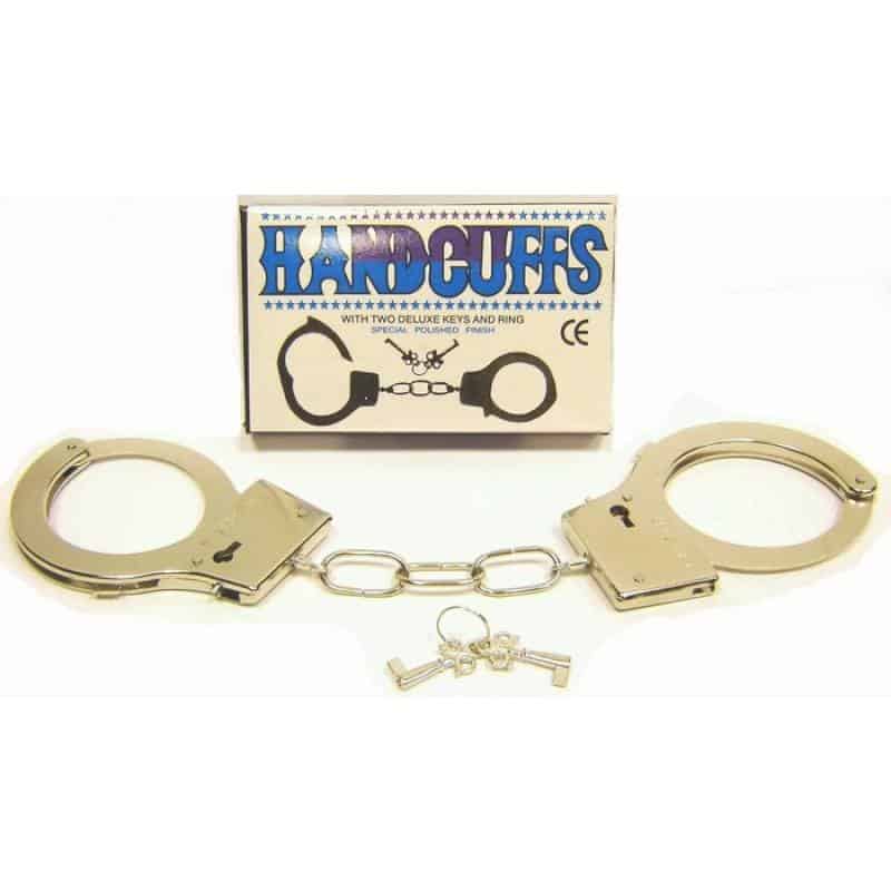 Metal Polished Toy Handcuffs | CapGunShop.com